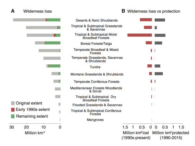 Global Wilderness Areas in Decline Despite Conservation Targets
